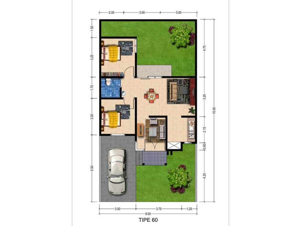 Rumah Type 60 – Atrani Residences